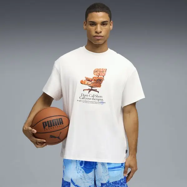 PUMA Hooptopia Oversized Basketball T-shirt - White