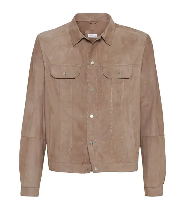 Brunello Cucinelli Suede Four-pocket Jacket - Brown
