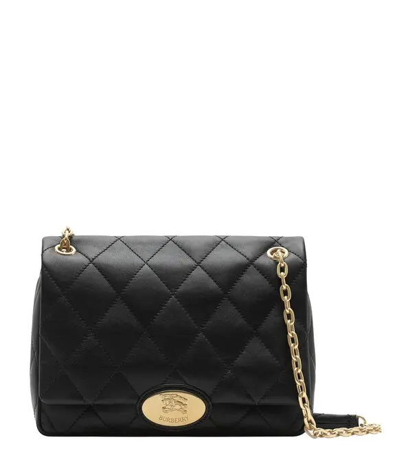Burberry Medium Leather Strand Shoulder Bag - Black