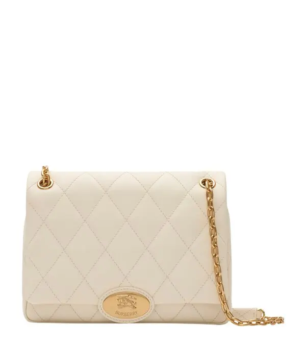 Burberry Medium Leather Strand Cross-body Bag - Ivory