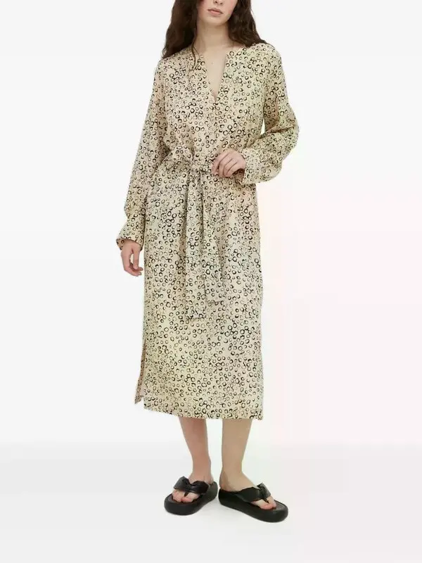 DRYKORN Aidana Belted Print Midi Dress