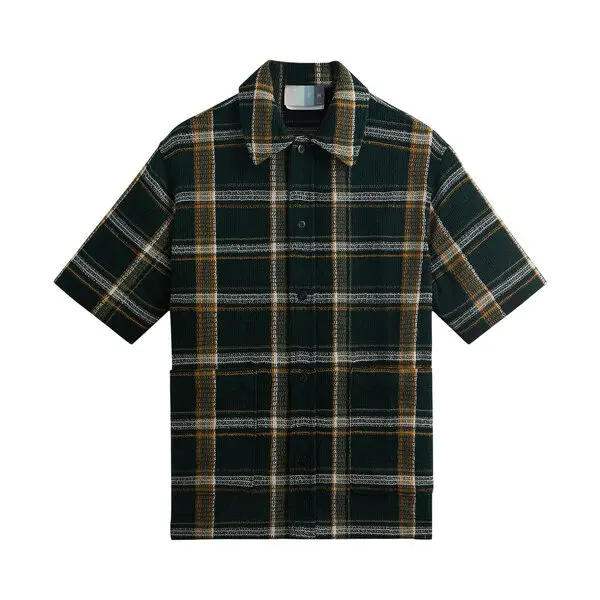 Kith Shadow Plaid Boxy Collared Overshirt 'stadium