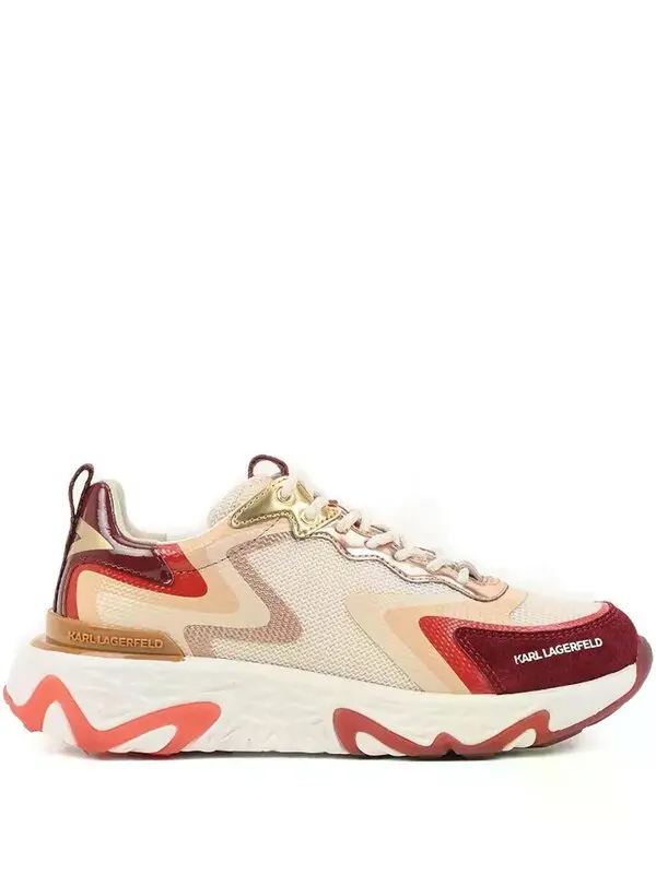 Karl Lagerfeld Metallic-paneled Chunky Sneakers - Neutrals