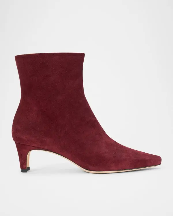 Staud Wally Suede Ankle Boots - Pinot