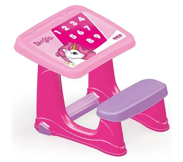 DOLU TOYS Dolu: Pink Unicorn Smart Study Desk, Waterproof