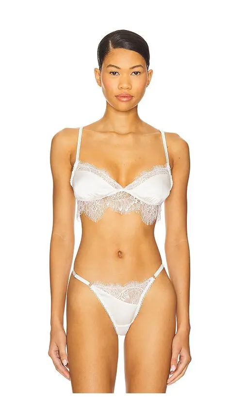 KAT THE LABEL Rae Bralette - Ivory