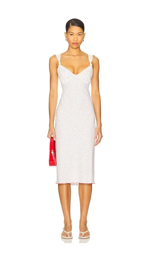 Frankies Bikinis Gem Crepe Midi Dress