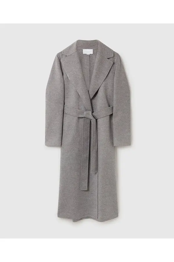 Stella McCartney Double-faced Belted Wool Trench Coat - Gray