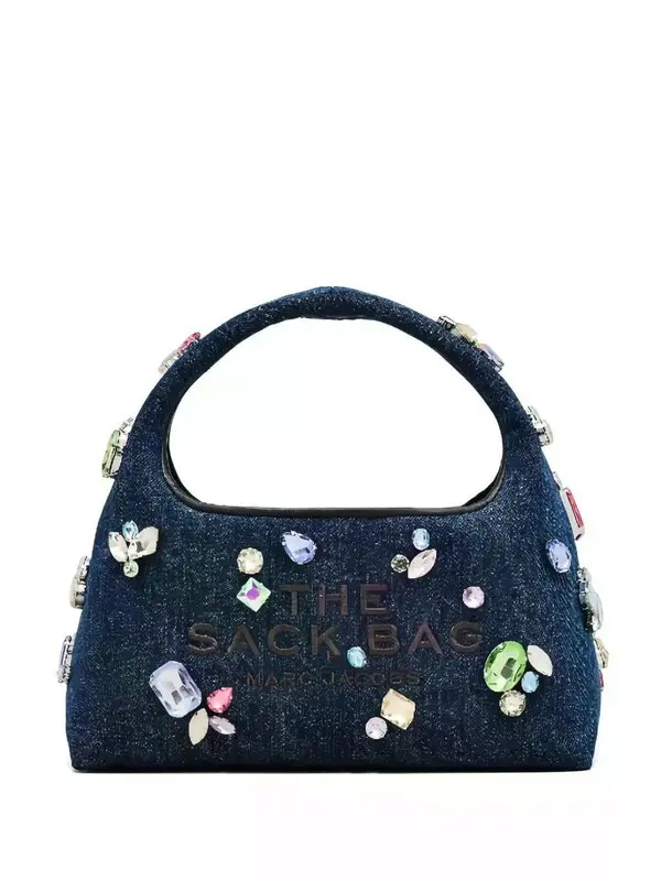 Marc Jacobs Crystal-embellished Denim Shoulder Bag - Blue