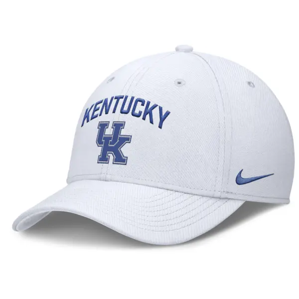 Nike Kentucky On-field Rise Swoosh Dri-fit College Cap - White