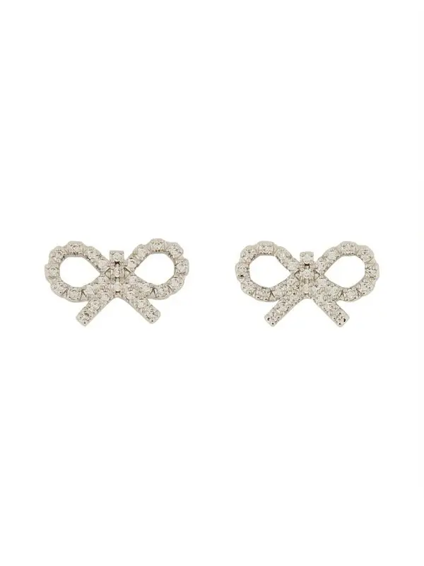 SELF-PORTRAIT Micro Bow Earrings - Silver