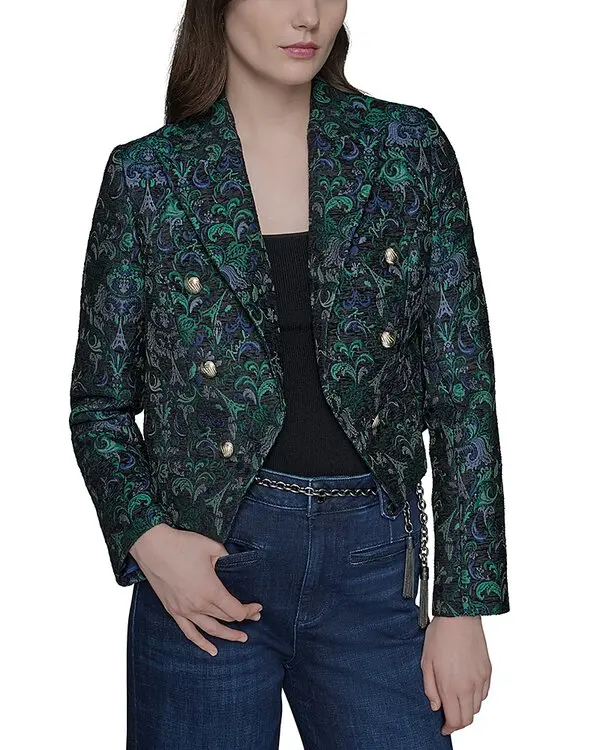 Karl Lagerfeld Paris Motif Cropped Blazer