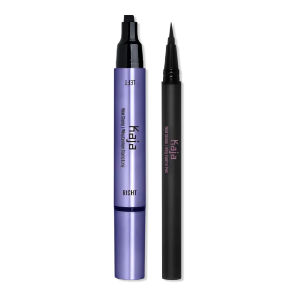 KAJA Wink Stamp Waterproof Winged Eyeliner Stamp & Liquid Pen - Black - Long Wing