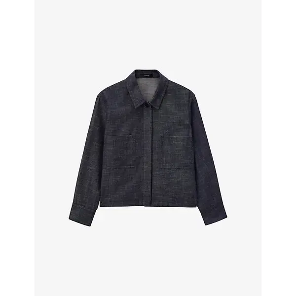 JOSEPH Satia Boxy-fit Wool-blend Denim Jacket