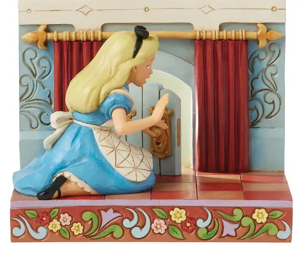 JIM SHORE Disney Traditions Alice In Wonderland Door Lit Fig
