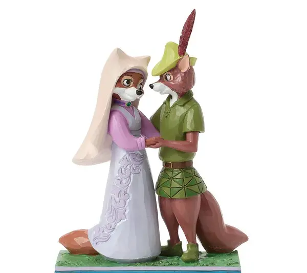 JIM SHORE Disney Traditions Robin Hood & Maid M Arian 6.7in H