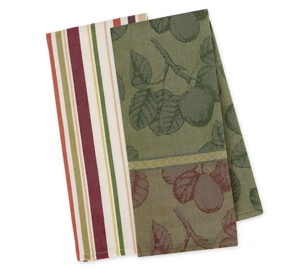 DESIGN IMPORTS Set/2 Orchard Fruits Kitchen Tow El