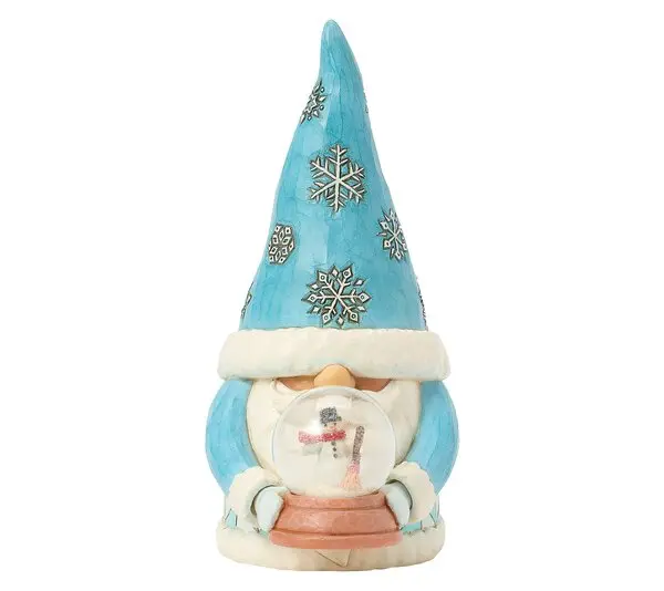 JIM SHORE Heartwood Creek Gnome With Mini Globe Figurine 6.3in