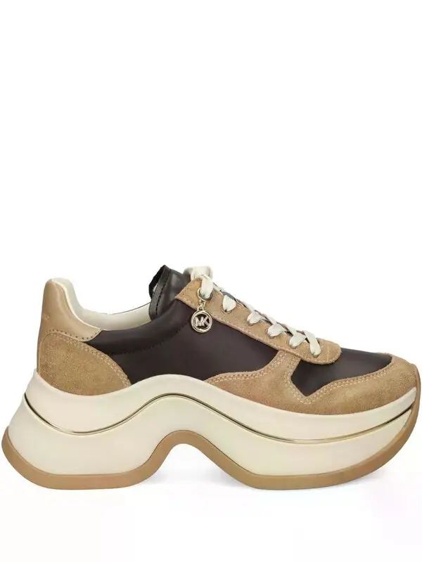 Michael Kors Leather Suede Platform Sneakers