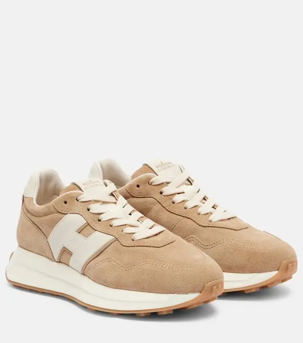 Hogan H641 Suede Sneakers - Beige