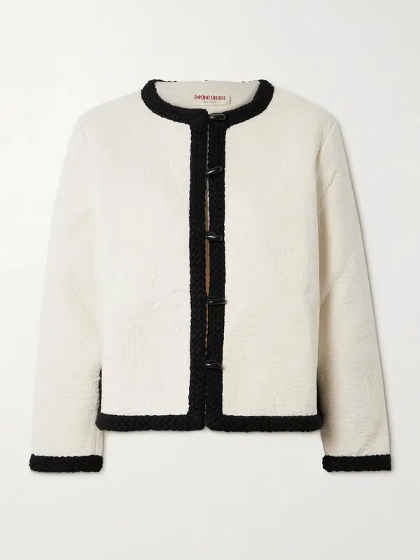 EMPORIO SIRENUSE Iole Braid-trimmed Quilted Jacket