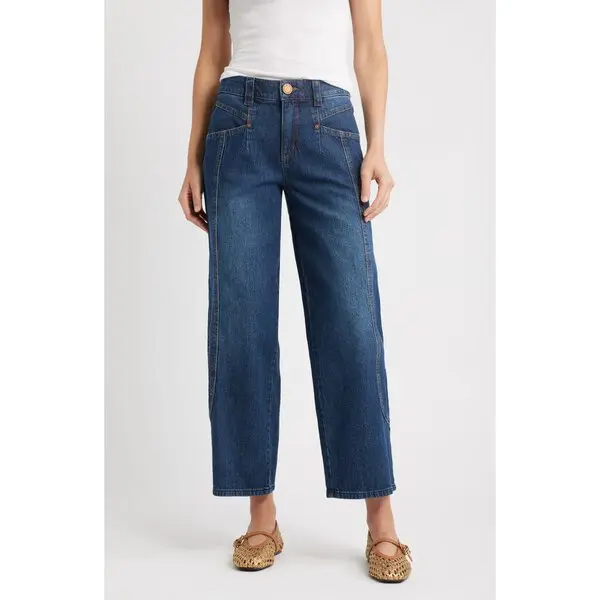 Wit & Wisdom High Waist Barrel Leg Jeans