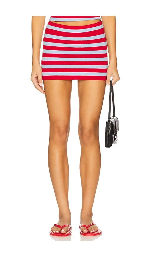 Frankies Bikinis Marialla Cloud Knit Skort - Blue Raspberry