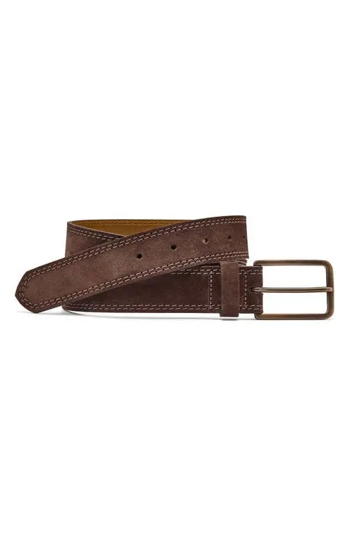 Johnston & Murphy Harrison Leather Belt - Brown