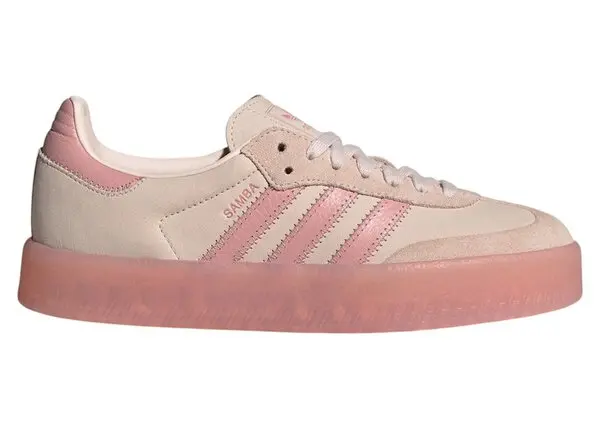 Adidas Sambae Lace Up Sneakers - Wonder Quartz/wonder Mauve