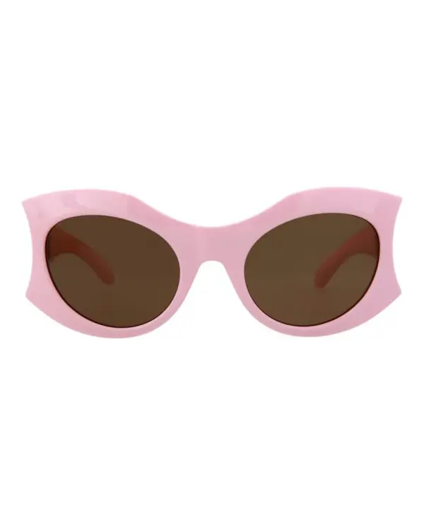 Balenciaga Cat Eyeframe Bio Injection Sunglasses - Pink/brown (bb0256s