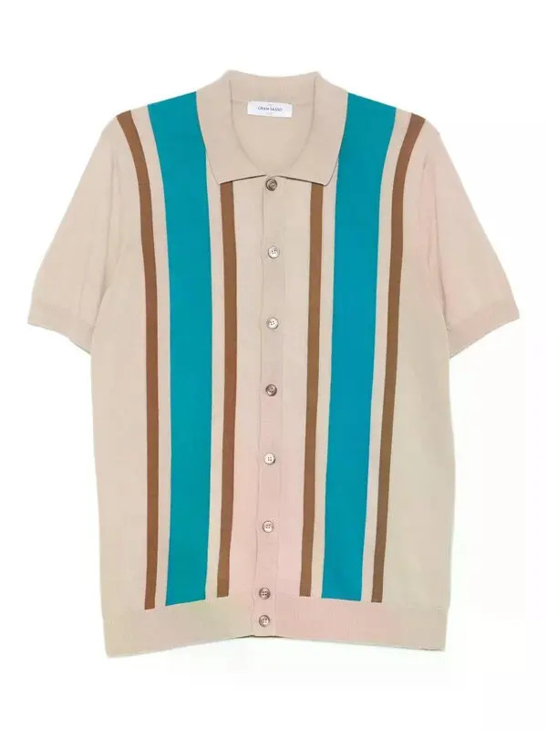 GRAN SASSO Stripe Shirt - Neutrals
