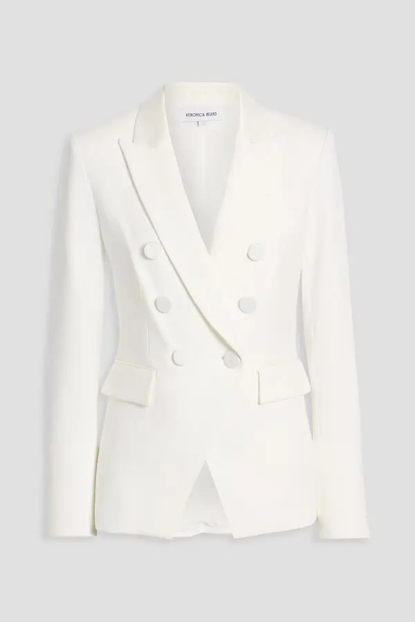 Veronica Beard Miller Dickey Double-breasted Crepe Blazer