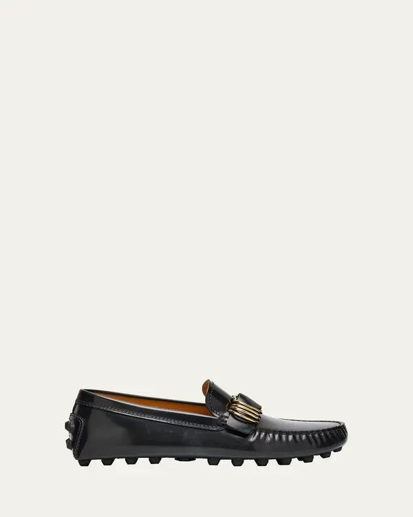 TOD'S Macro 52k Patent Leather Gommino Drivers