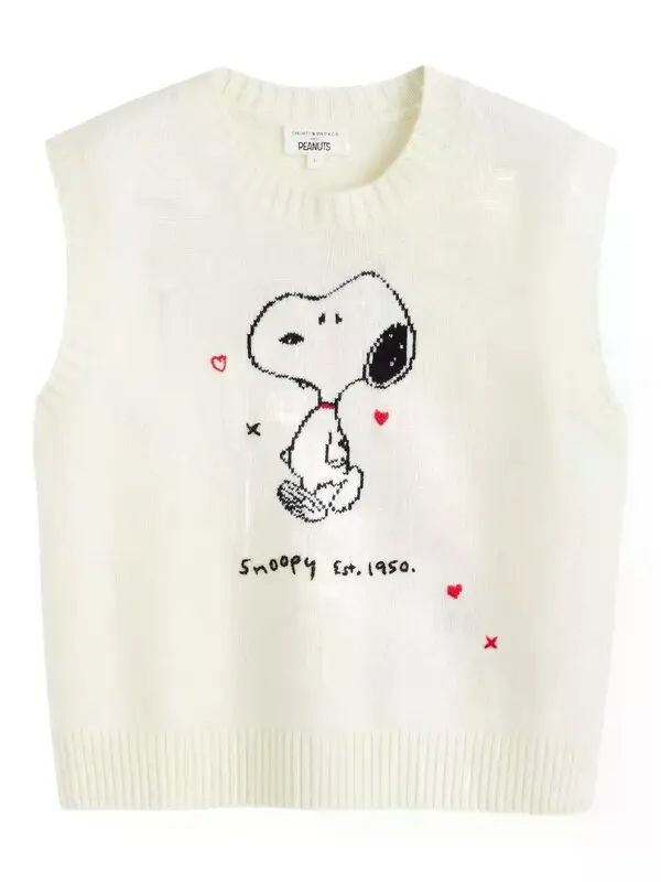 Chinti & Parker X Snoopy 75th Anniversary Sleeveless Vest - Neutrals