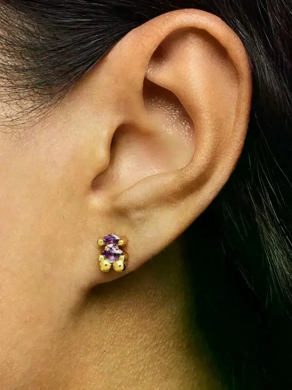 TOUS Bear Stud Earrings - Gold