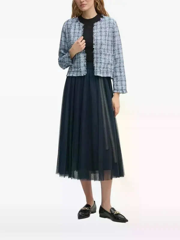 Dkny Tweed Frayed-edge Jacket