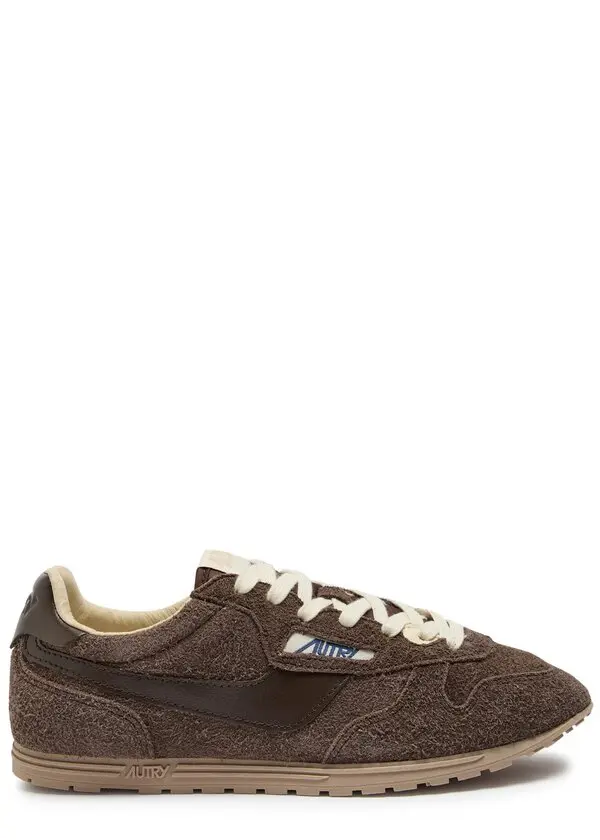 AUTRY Windspin Panelled Suede Sneakers - Brown
