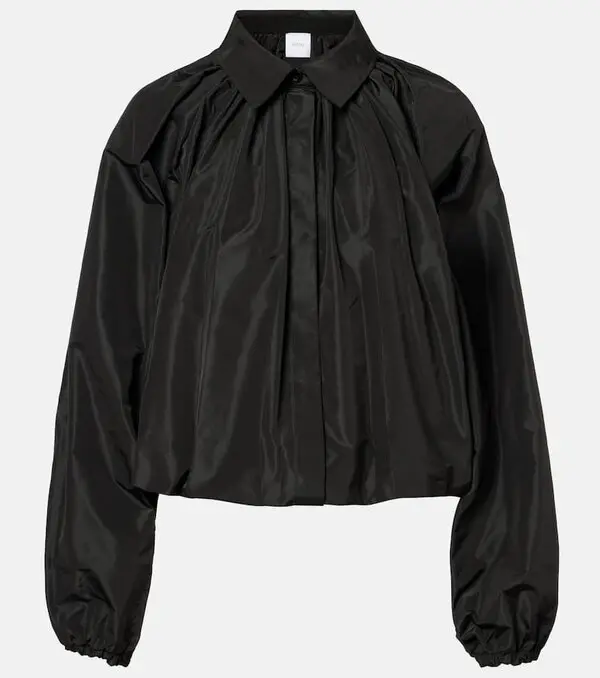 Patou Bubble Faille Blouse - Black