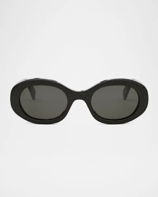 Celine Triomphe Oval Sunglasses - Blkcrysmk
