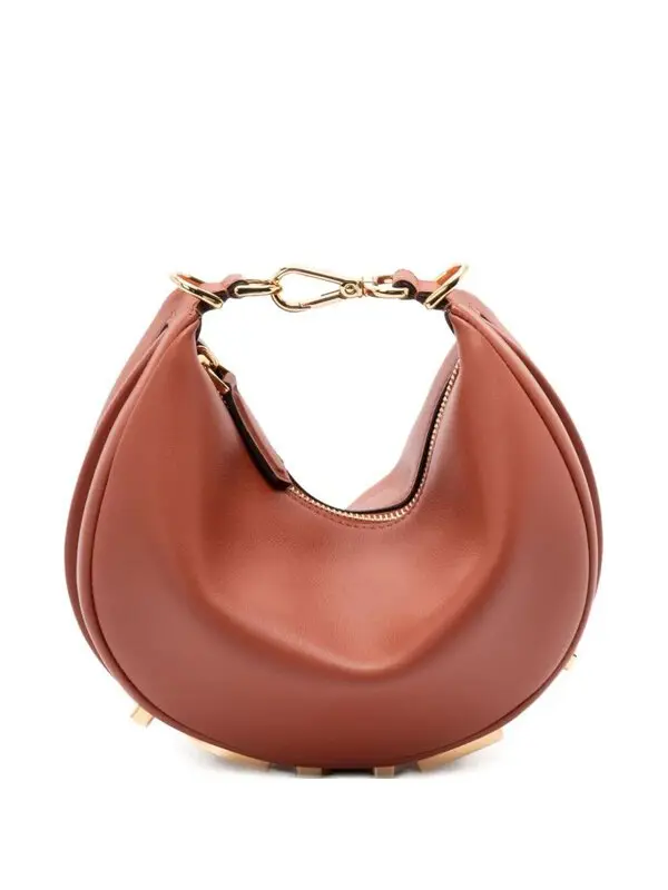 Fendi Graphy Mini Hobo Bag - Brown