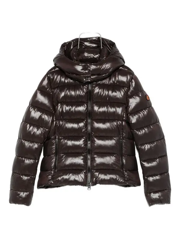 SAVE THE DUCK Cosmary Quilted Coat - Marrone E Nero