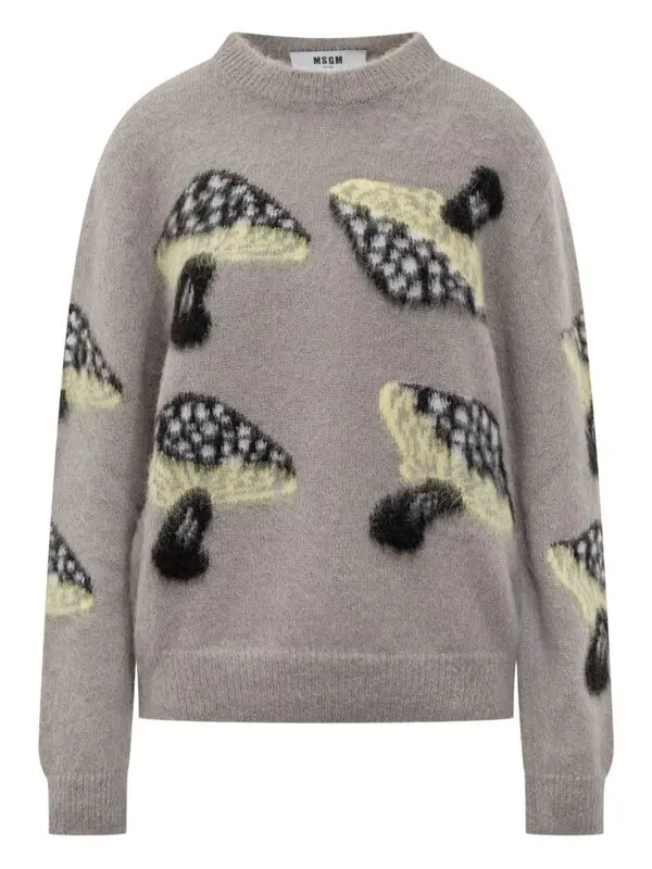 MSGM Sweater With Mushroom Motif