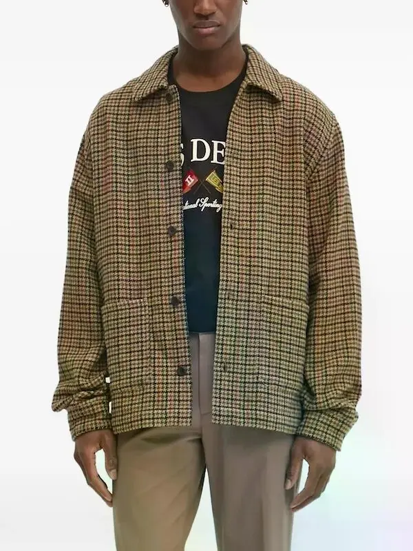 LES DEUX Houndstooth Wool Shirt