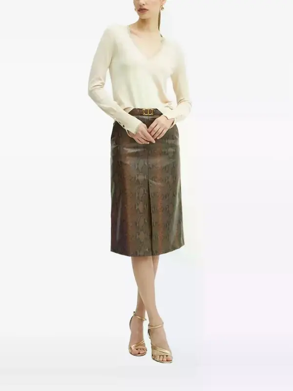 Liu Jo Lace-trimmed V-neck Jumper