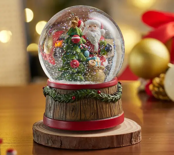 EVERGREEN 5.25' Resin Santa Water Globe