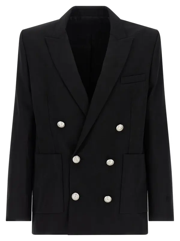Balmain Grain De Poudre Blazer - Black