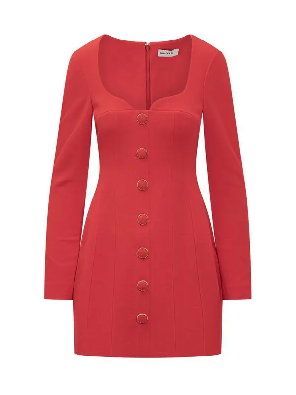 Rebecca Vallance Buttoned Short Dress