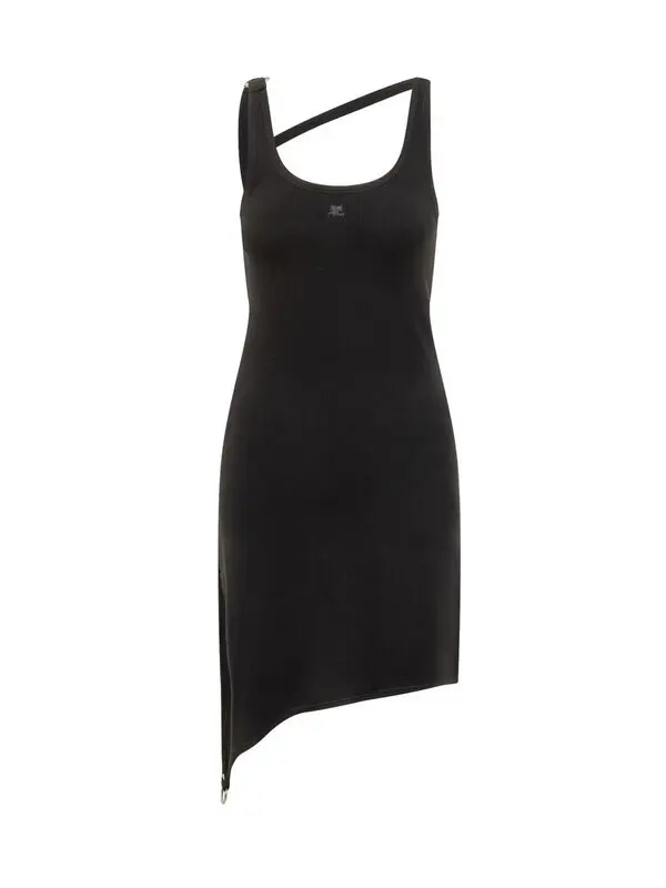 COURREGES Asymmetrical Knit Dress