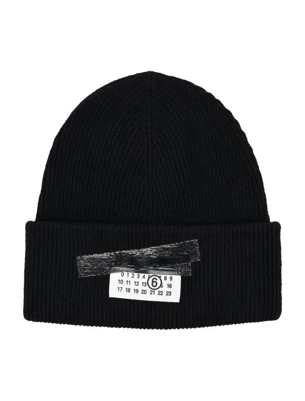MAISON MARGIELA Wool Blend Ribbed Beanie