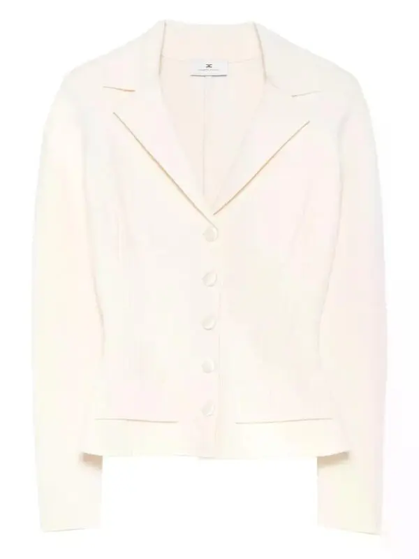 Elisabetta Franchi Button-fastening Fitted Jacket - Neutrals